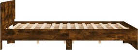 Rám postele s čelem kouřový dub 160 x 200 cm 3207473