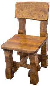 Drewmax MO100 - Zahradní židle z masivního olšového dřeva, lakovaná 45x54x86cm - Brunat