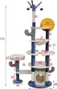 Škrabadlo pro kočky fudajo – 172 cm (64093)