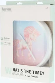Hodiny Hama Magical Unicorn, dětské nástěnné, průměr 25 cm, tichý chod [7028655]