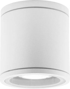 NV 9040061 Venkovní stropní svítidlo CERISE bílý litý hliník a skleněný difuzor GU10 1x7W IP54 220-240V bez žárovky - NOVA LUCE