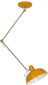 Stropní retro svítidlo do dětského pokoje s ramenem žluté Milton Yellow