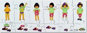 Just Jigsaws 041 Oblékání - dřevěný puzzle set 4 x 12 dílů