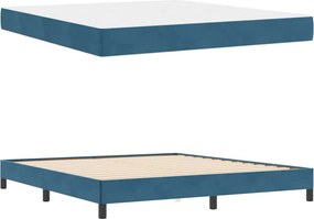 Postel s boxspringem s matrací Tmavě modrá 180 x 200 cm textil 3398711