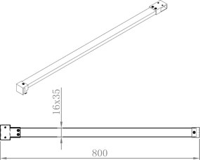 Polysan 80 cm MSBR4 Doplňková vzpěra k MSBR1 chrom