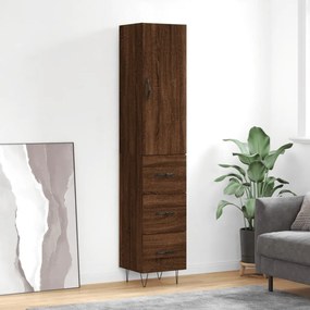 vidaXL Skříň highboard 34,5 x 34 x 180 cm kompozitní dřevo [3198882] Barva: hnědý dub