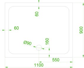 BPS-koupelny Posuvné sprchové dveře HYD-PD03C 110 černé/transparent pro instalaci do niky + vanička HYD-OSV-ST04B 110x90 bílá