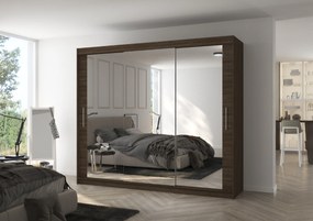 ADRK Furniture Skříň s posuvnými dveřmi a zrcadlem CHESTER 250 ADRK-SW-CHE-CH-250