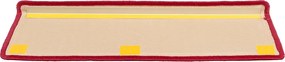 Nášlapy na schody samolepicí 10 ks 65x21x4 cm červené 149839