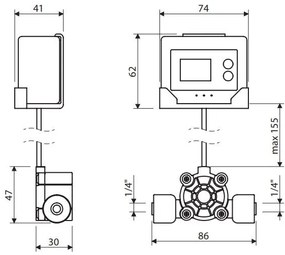 Aplomo Switch dřezová baterie se systémem filtrace vody, měď