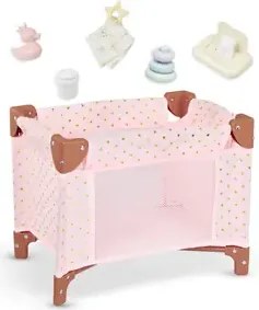 LullaBaby Postýlka pro panenku s doplňky / od 2 let
