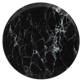 Černo-bílý porcelánový talíř Villeroy &amp; Boch Marmory, ø 27 cm