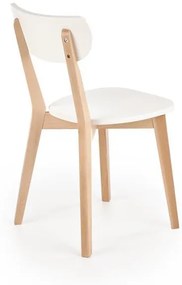Jídelní židle BUGGI (bílá/přírodní buk)