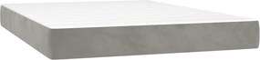 Box spring postel s matrací světle šedá 140x200 cm samet 3129333