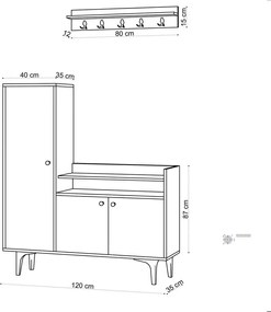 Předsíňová sestava Barney Oak