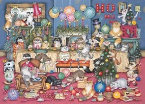 GIBSONS Puzzle Kočičí svátky / 1000 dílků / 68 × 49 cm