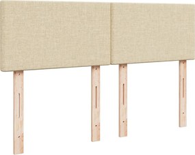 Box spring postel s matrací krémová 140x190 cm textil 3287061