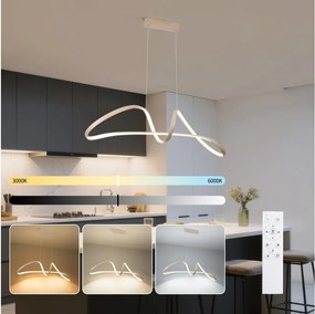 Brilagi-LED Stmívatelný lustr na lanku TWISTER LED/60W/230V 3000-6000K béžová+DO