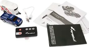 AMEWI RC Pickup Die Cast s karavanem modrá / RC auto / 1:64 / RTR / 2,