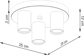 Sollux Lighting Stropní svítidlo LAGOS 3P černé