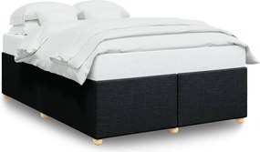 Rám postele bez matrace černý 140 x 190 cm textil 3284731