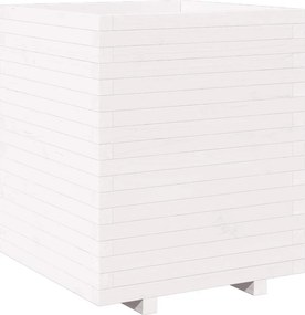 Zahradní truhlík bílý 60 x 60 x 72,5 cm masivní borovice 3282580