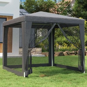 Party stan se 4 síťovanými bočnicemi antracitový 2,5x2,5 m HDPE 319224