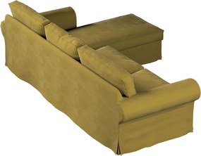 Potah na pohovku IKEA Ektorp 2-místná s lenoškou barva zelená látka lesklé, sametová