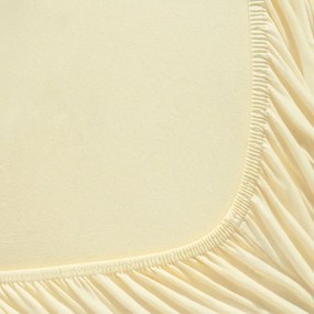 Goldea jersey elastické prostěradlo - banánové 180 x 200 cm