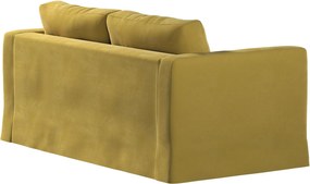 Potah na pohovku IKEA  Karlstad 2-místná , nerozkládací, dlouhý barva zelená látka lesklé, sametová