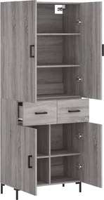 Skříň highboard šedá sonoma 69,5 x 34 x 180 cm kompozitní dřevo 3198151