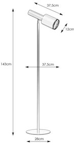Markslöjd 108542 - Stojací lampa OZZY 1xE27/40W/230V černá