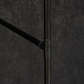 Textilní šatní skříň DRESSY dvojitá, 140 x 45 x 165 cm - černý