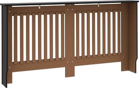 Kryt radiátoru 2 ks Černá 152 x 19 x 81,5 cm Kompozitní dřevo 3403232