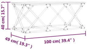 Konferenční stolek dub sonoma 100 x 49 x 40 cm kompozitní dřevo - Default Title