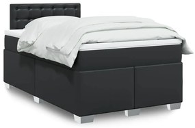 Box spring postel s matrací černá 120x190 cm umělá kůže 3288412
