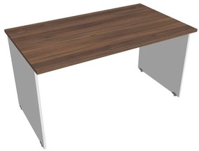 Stůl pracovní rovný 140 cm - Hobis Gate GS 1400 Dekor stolové desky: ořech, Dekor lamino podnože: bílá