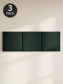 Sinsay - Čtvercové čalouněné panely 3 pack - tmavě zelená