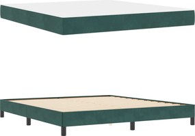 Postel s boxspringem s matrací Tmavě zelená 180 x 200 cm textil 3398710