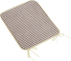 Bellatex Sedák BERTA hladký 40x40 cm hladký Kostička hnědá