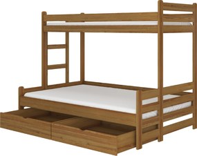 ADRK Furniture Třílůžková patrová postel BENITO 200x80