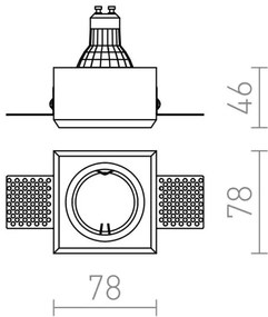 RED - Design Rendl - R12361 - Podhledové svítidlo QUO 1xGU10/35W/230V