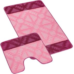 SADA BANY 60x100 + 60x50 cm - s výkrojem Růžová 810/001 - 60x100 cm, 60x50 cm (SADA)