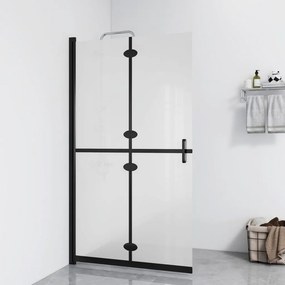 Skládací sprchová zástěna mléčné ESG sklo 80 x 190 cm 151193