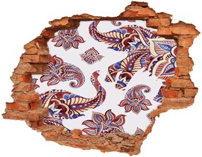 Wallmuralia Díra 3D fototapeta nálepka Sloni ornamenty 90x70 cm