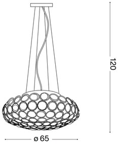 Ideal Lux - LED Křišťálový lustr na lanku KING 12xG9/3W/230V pr. 65 cm chrom