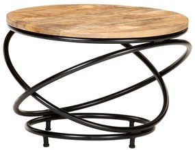 vidaXL Konferenční stolek černý 60x60x40 cm masivní hrubý mangovník