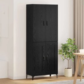 Vysoký bufet Černý dub 69,5 x 34 x 180 cm Kompozitní dřevo 3403588