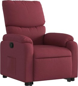Zvedací polohovací křeslo vínové textil 3204827