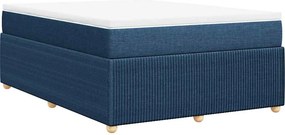 Box spring postel s matrací modrá 140x190 cm textil 3285573